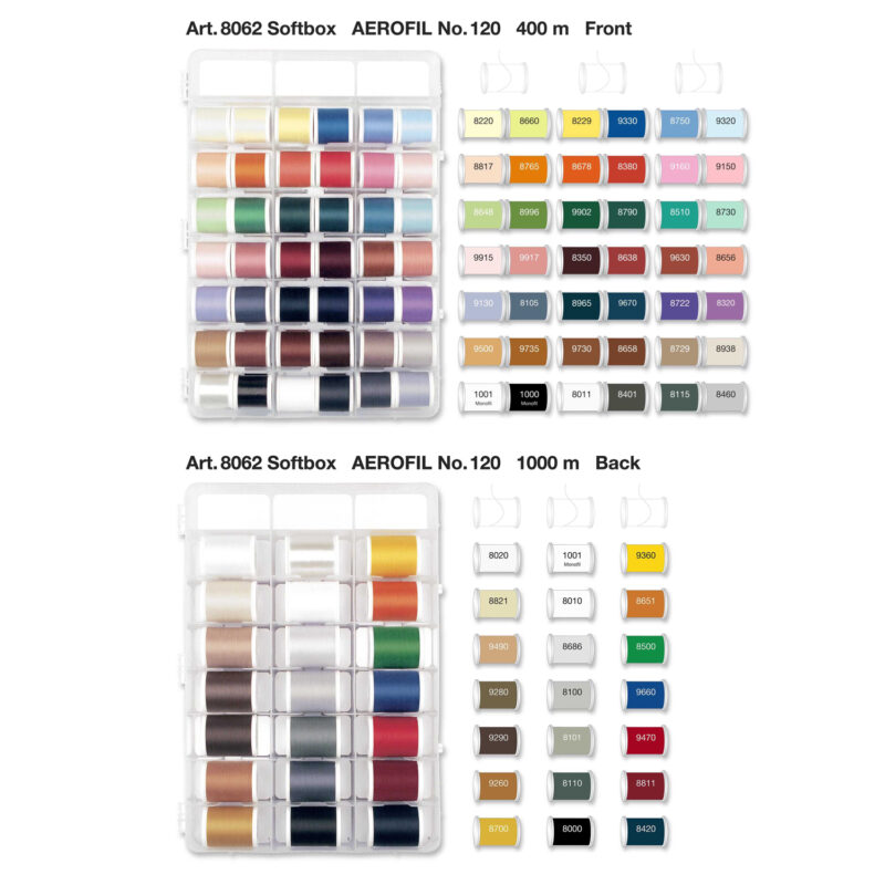 Madeira 63 Spools Softbox Aerofil "Quiltbox" (Sewing Thread) - Elna ...