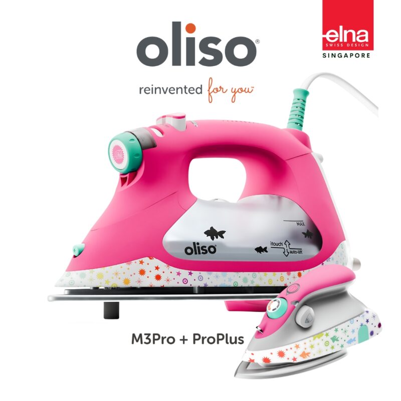 Oliso Tula Pink Smart Iron - TG1600 Pro Plus - Elna Singapore